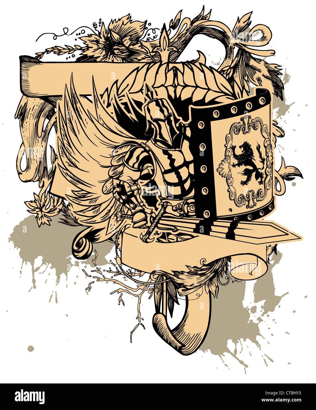 Warrior emblem Cut Out Stock Images & Pictures - Alamy