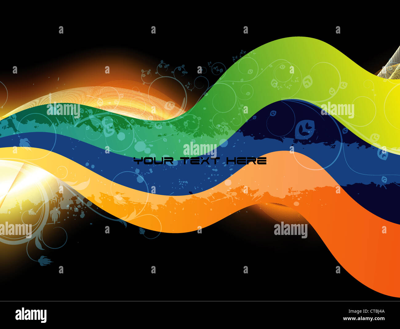 vector abstract background with wave Stock Photo - Alamy