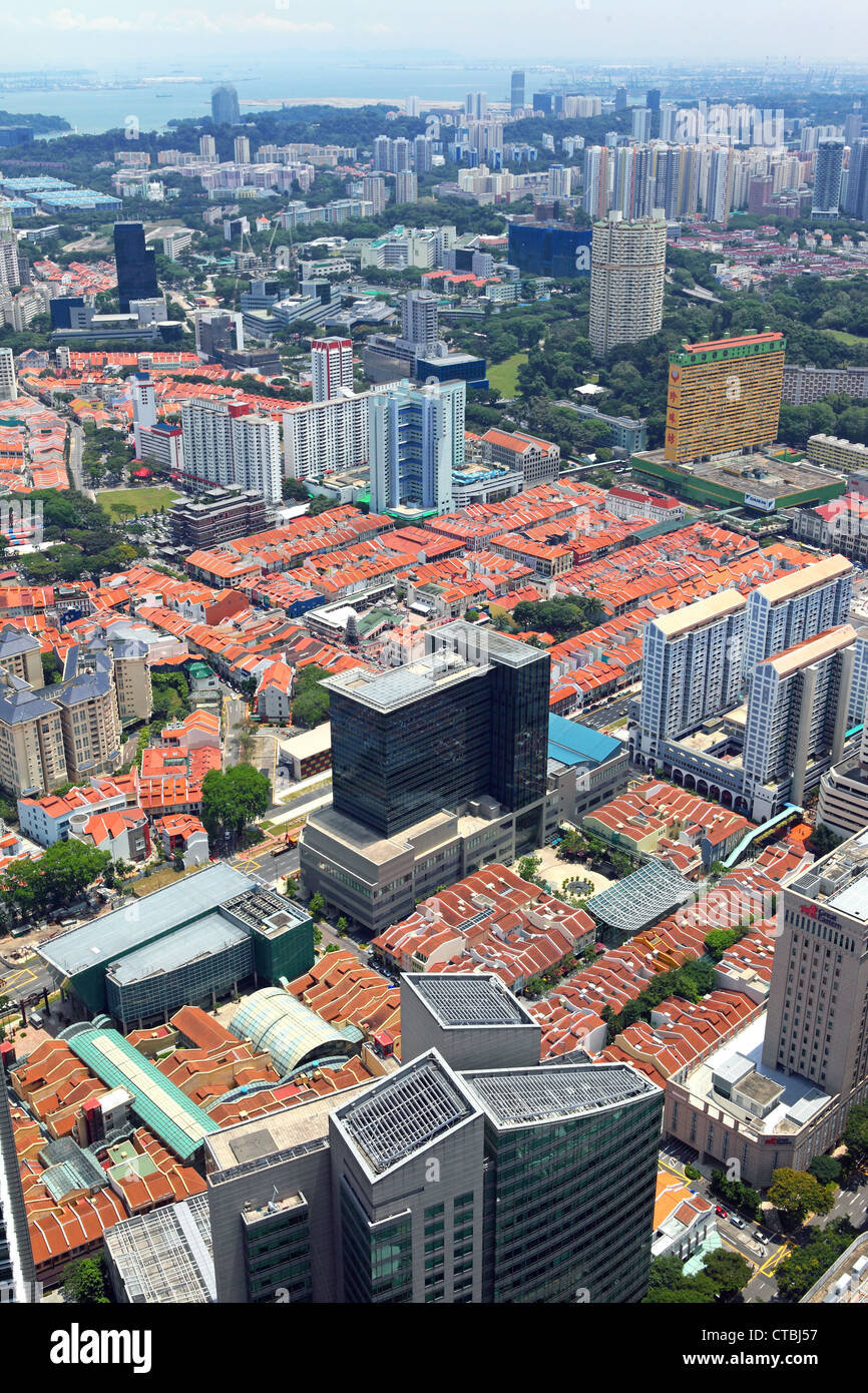 Aerial view of Singapore skyline near Chinatown Stock Photo - Alamy