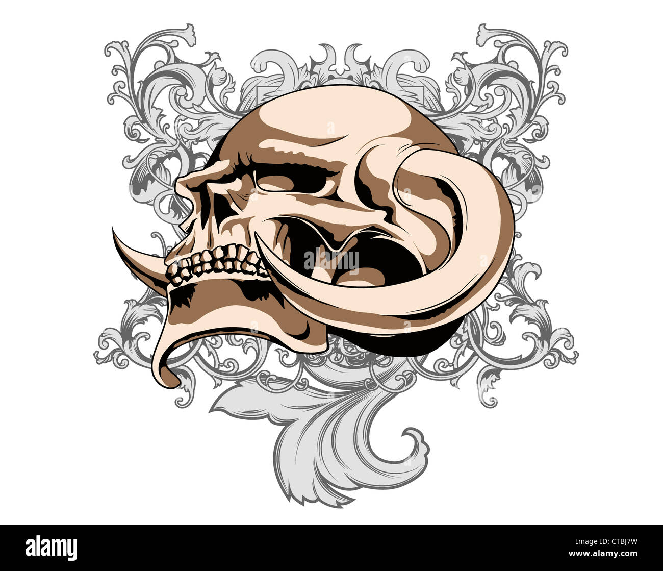 Skull emblem hi-res stock photography and images - Alamy