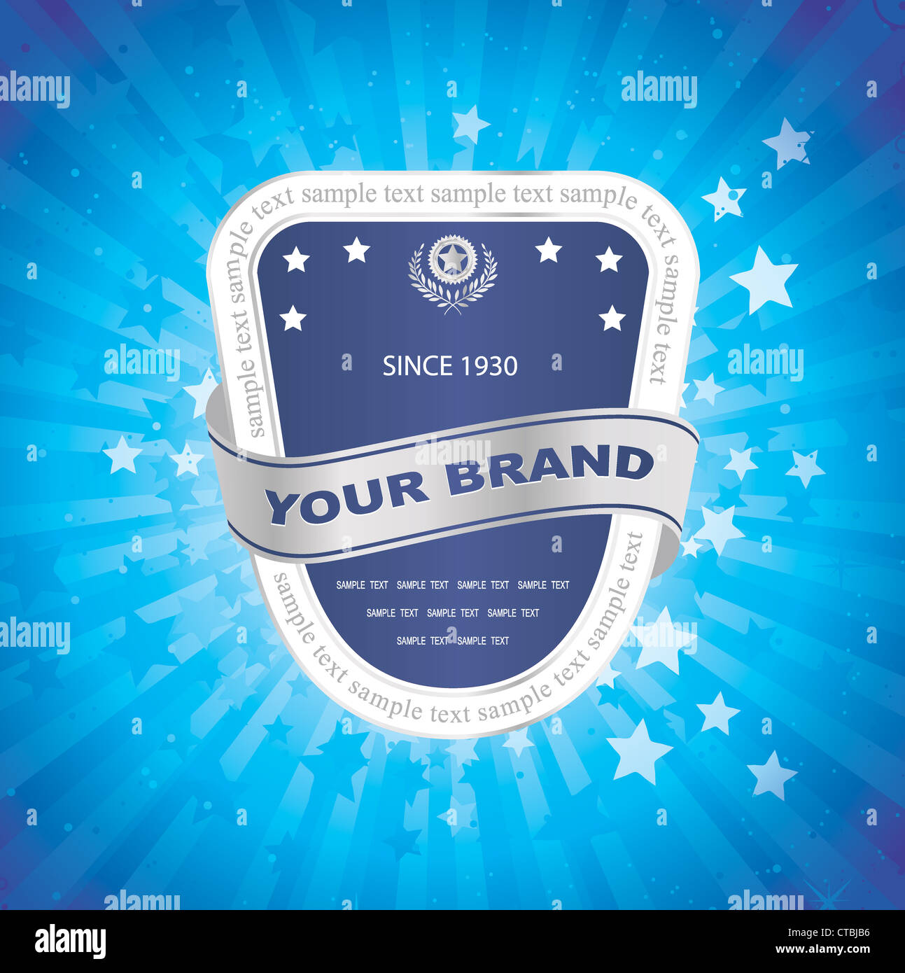 label with stars Stock Photo - Alamy