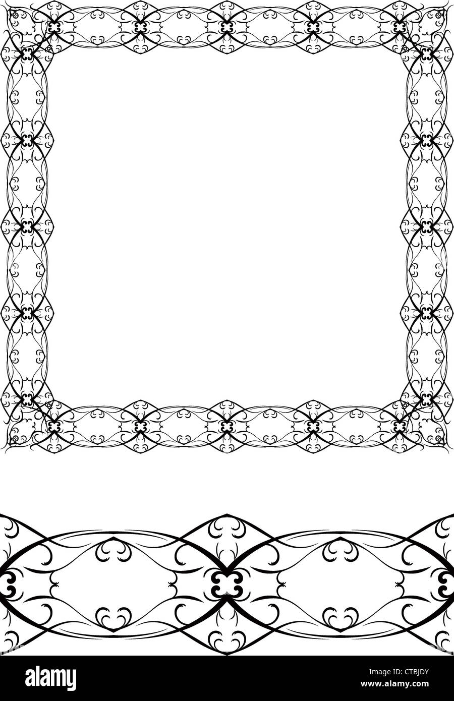 Black Design frame and border Stock Photo - Alamy