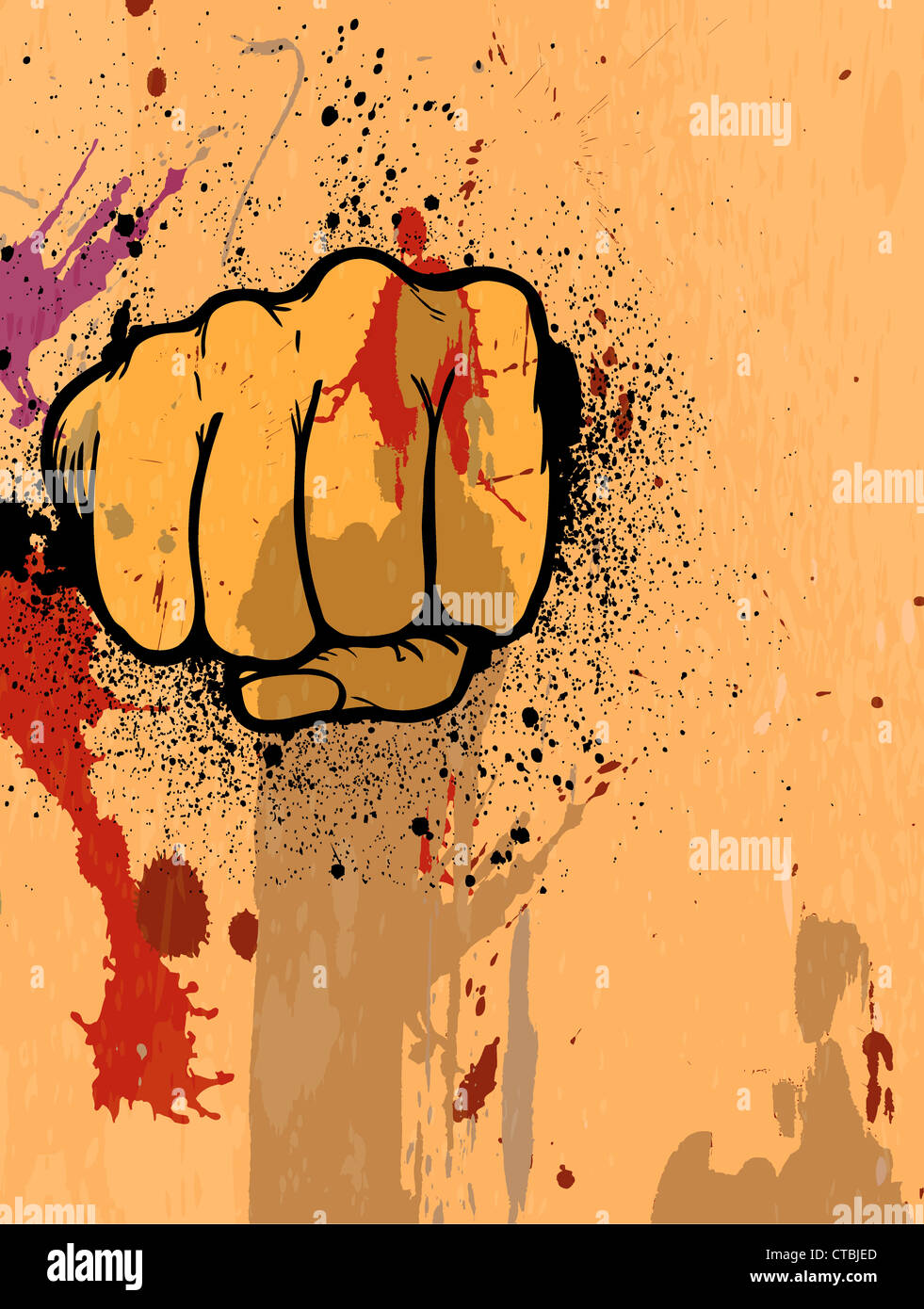 vector grunge urban poster with punch Stock Photo - Alamy