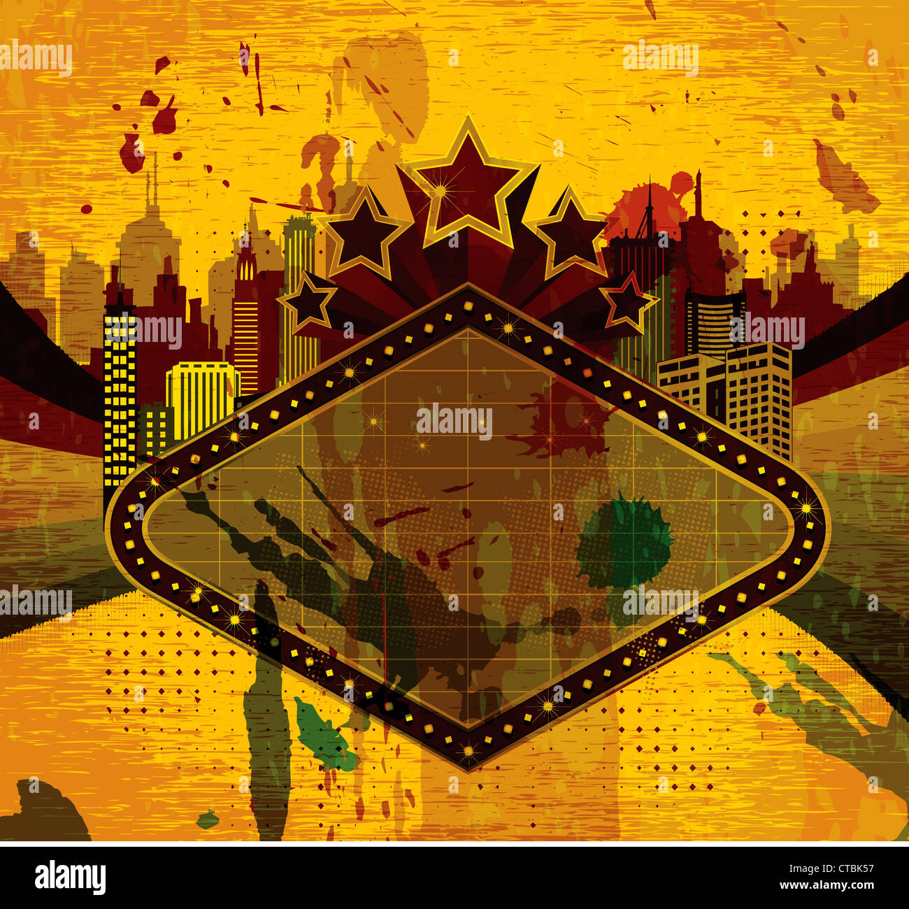 grunge neon sign vector illustration Stock Photo - Alamy