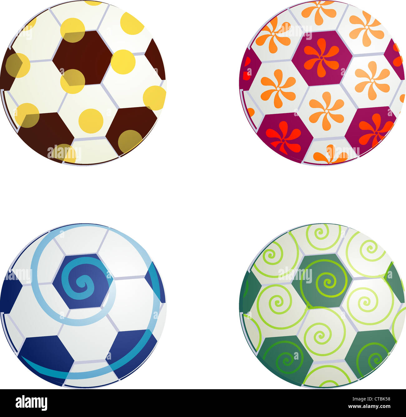 Design football balls symbols Stock Photo - Alamy