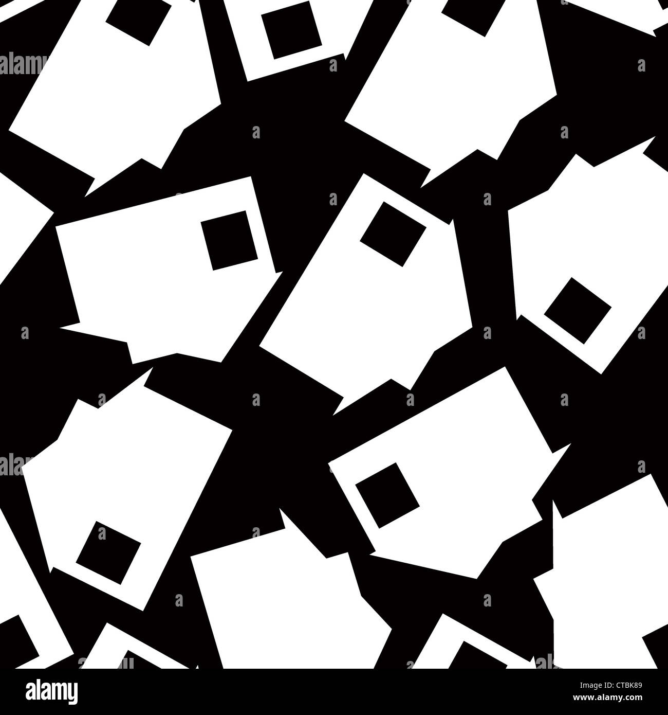 House seamless pattern Stock Photo - Alamy