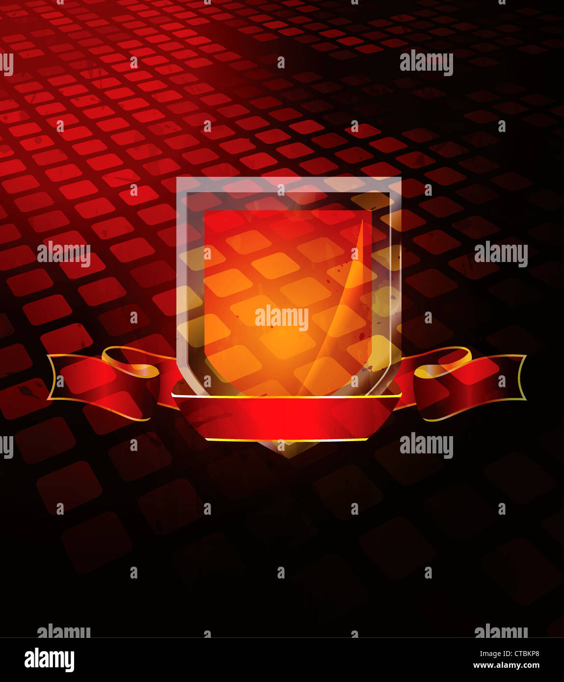 vector abstract emblem with shield Stock Photo - Alamy