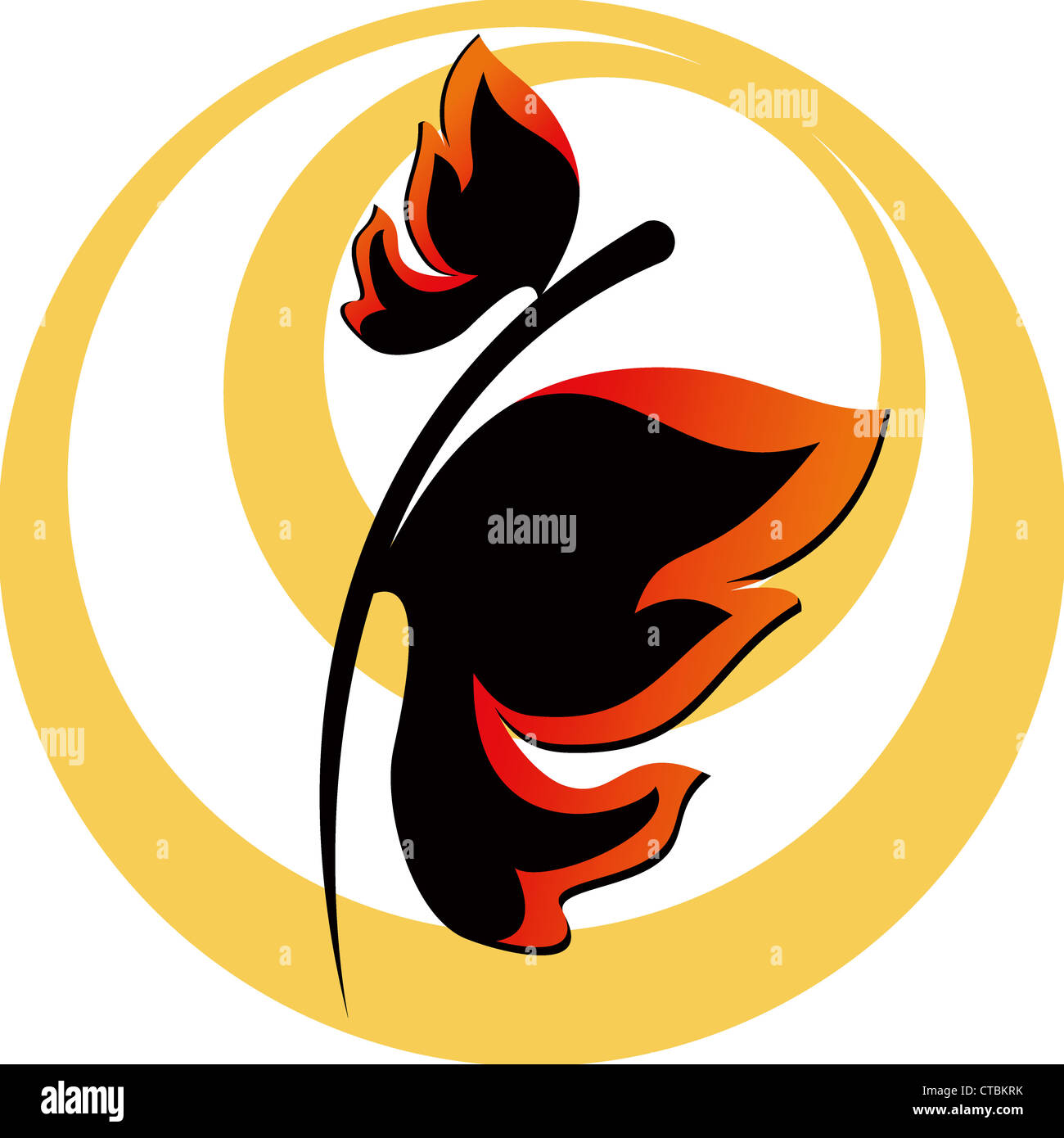 Abstract floral symbol Stock Photo - Alamy