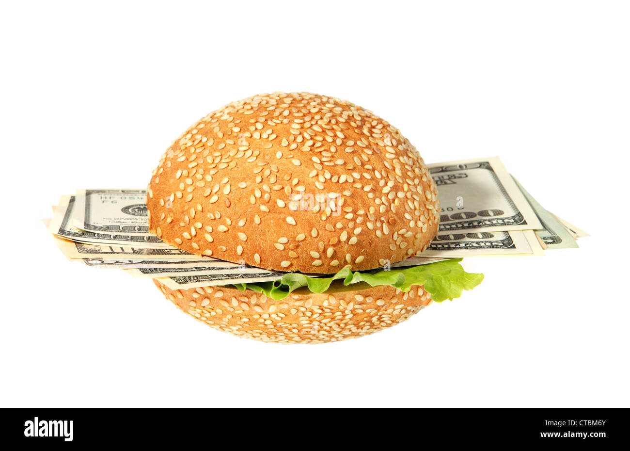Hamburger with money hi-res stock photography and images - Alamy