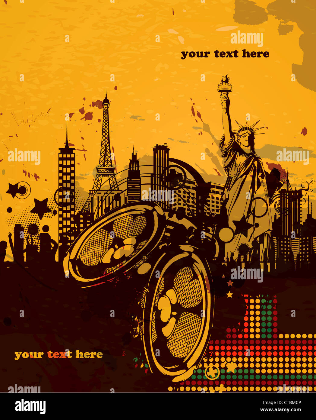 vector grunge urban music poster Stock Photo - Alamy