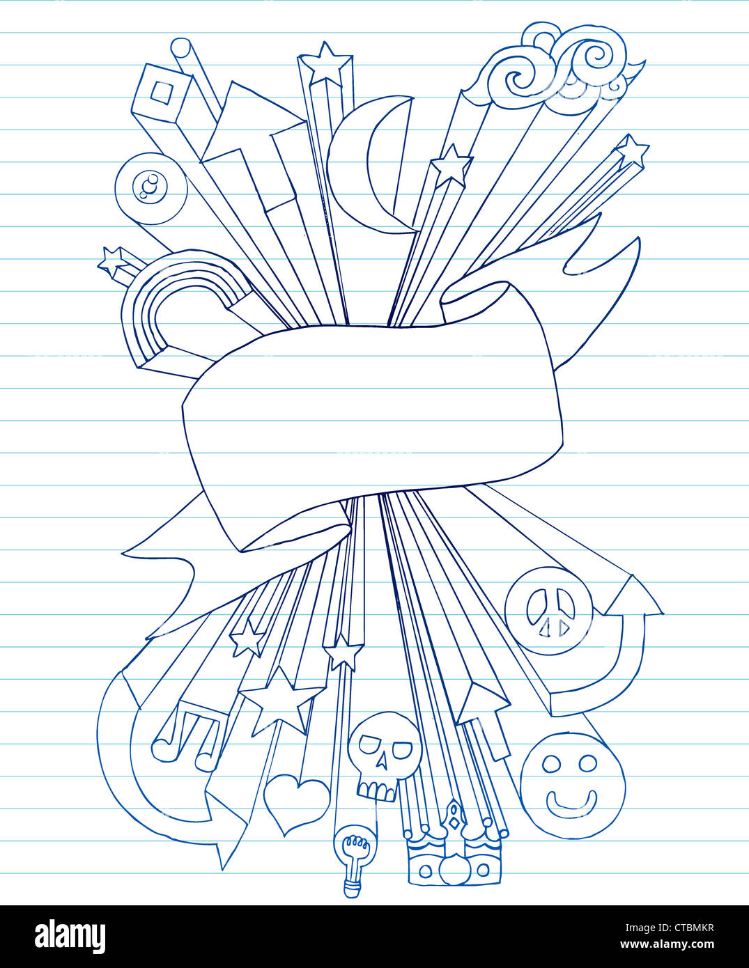 Pen and ink doodles Cut Out Stock Images & Pictures - Alamy