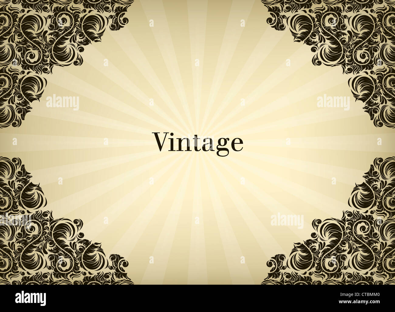 vintage floral background vector illustration Stock Photo - Alamy
