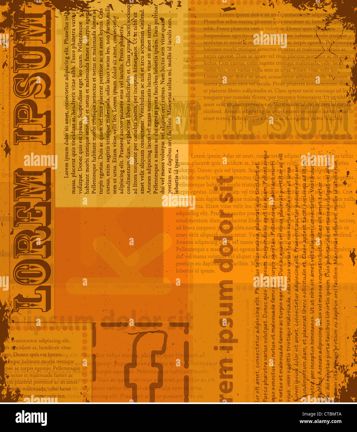 old newspaper texture vector illustration Stock Photo - Alamy
