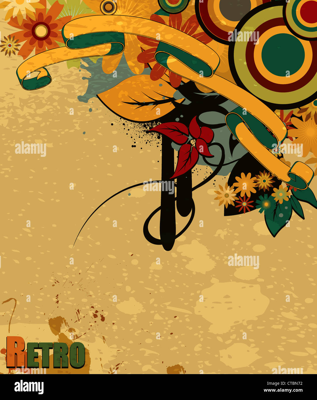 vector retro grunge background Stock Photo - Alamy