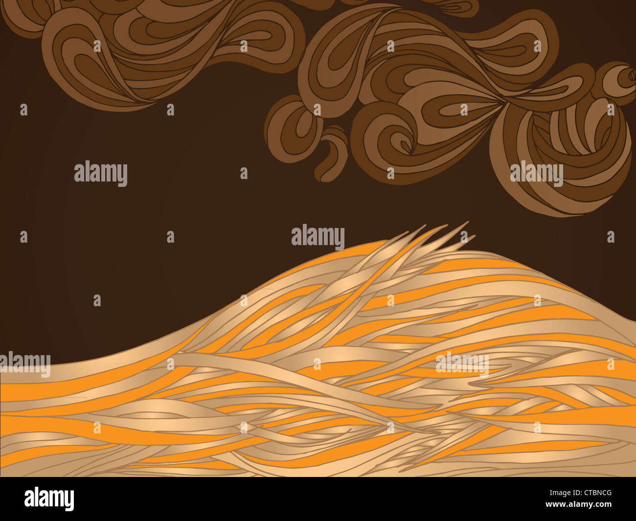 Hill and clouds in fall colors Stock Photo - Alamy