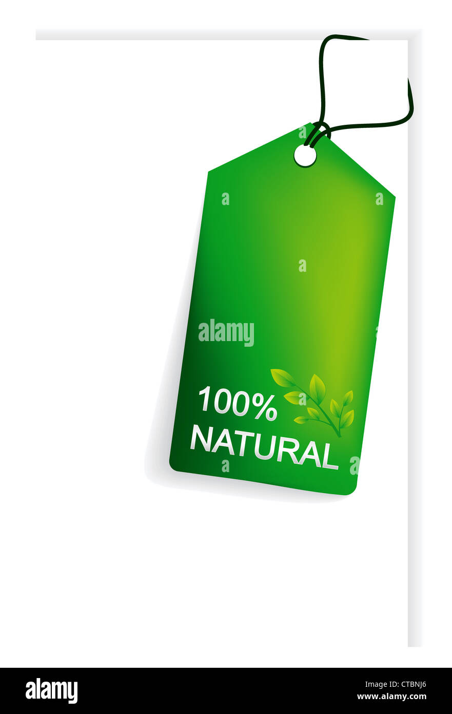 vector green shopping tag vector illustration Stock Photo - Alamy