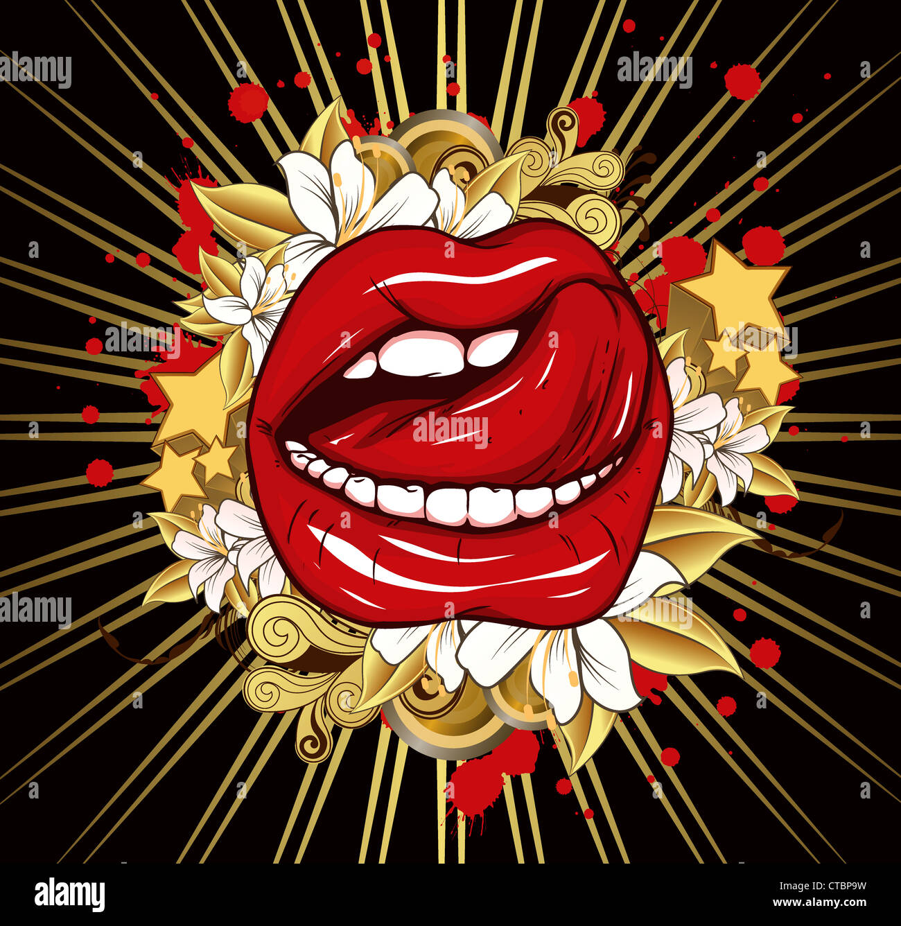 mouth with ray Stock Photo - Alamy