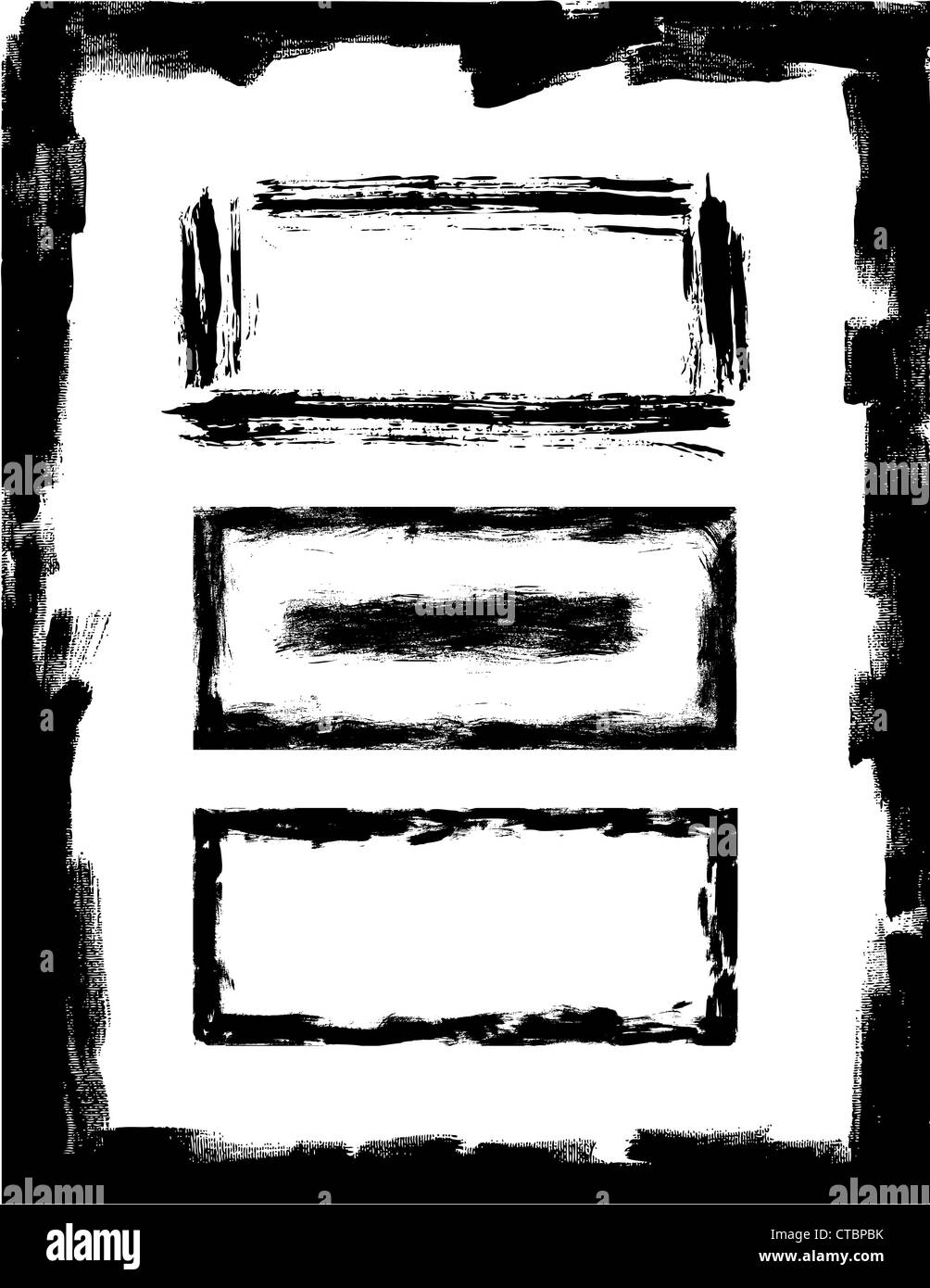 Selection of hand painted borders Stock Photo - Alamy