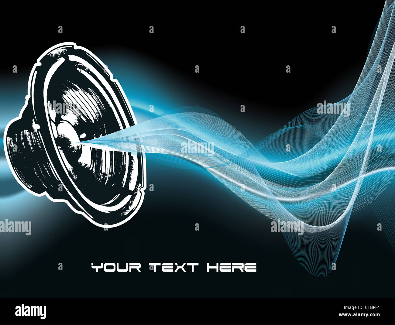 speaker with wave Stock Photo - Alamy