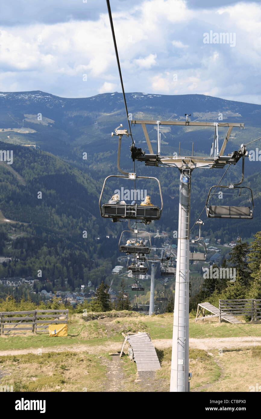 Chair lift in the early spring hi-res stock photography and images - Alamy