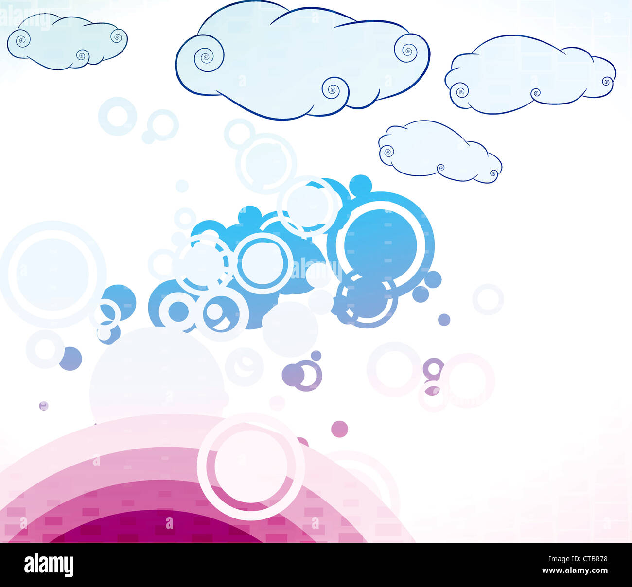 vector abstract background with clouds Stock Photo - Alamy