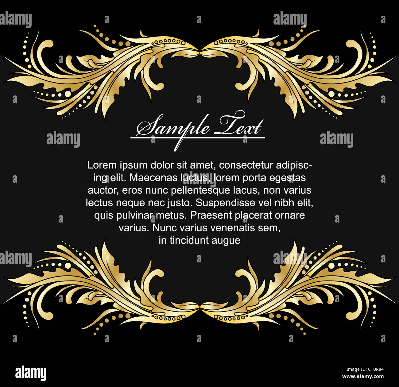 vintage gold floral frame Stock Photo - Alamy