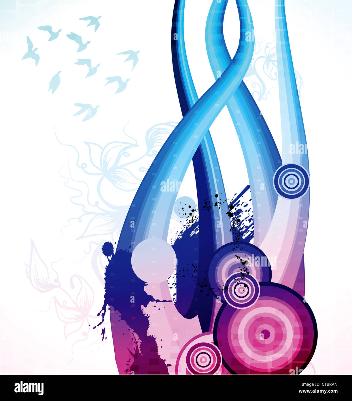 vector abstract background with waves Stock Photo - Alamy