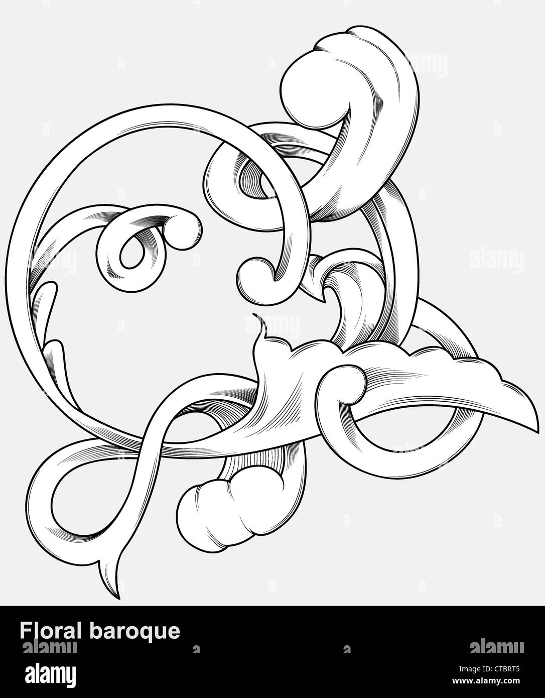 baroque vector floral Stock Photo - Alamy