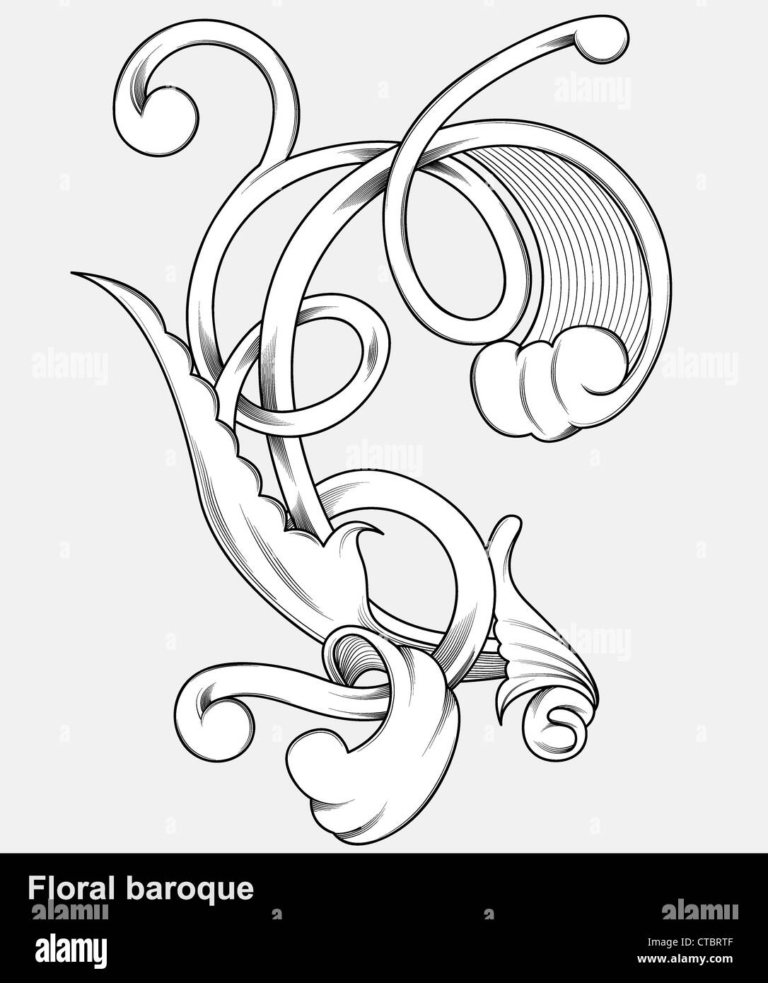 baroque vector floral Stock Photo - Alamy