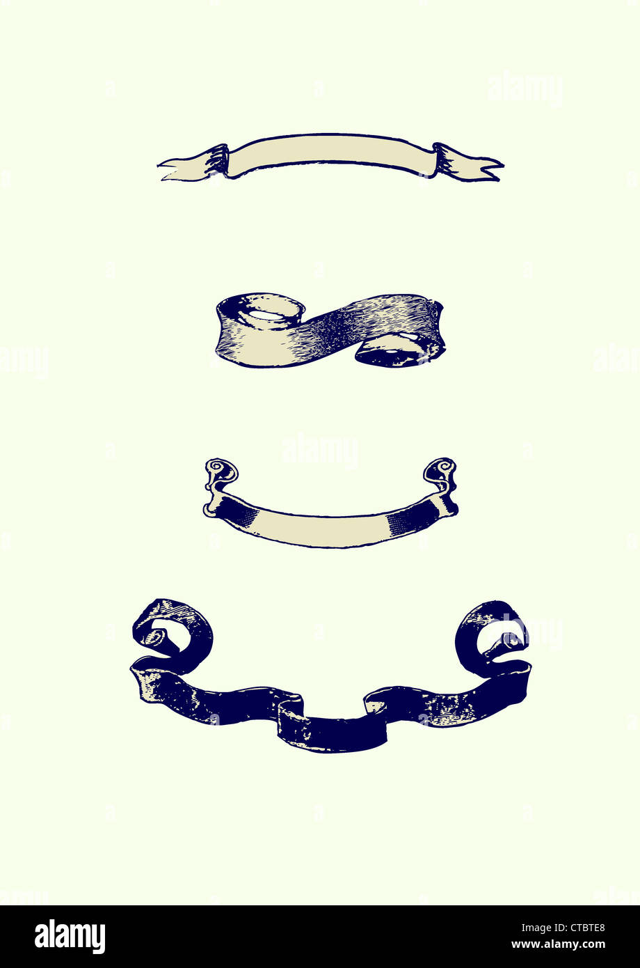 A series of vector scrolls. Vector illustration. Great uses in almost ...