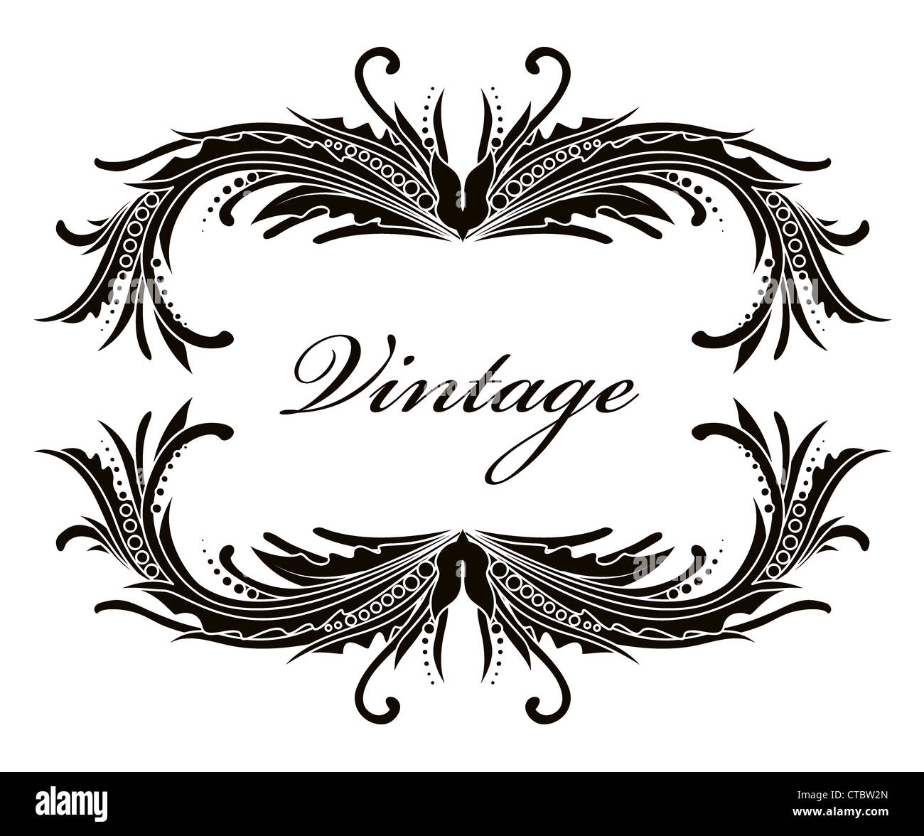 vintage floral frame Stock Photo - Alamy