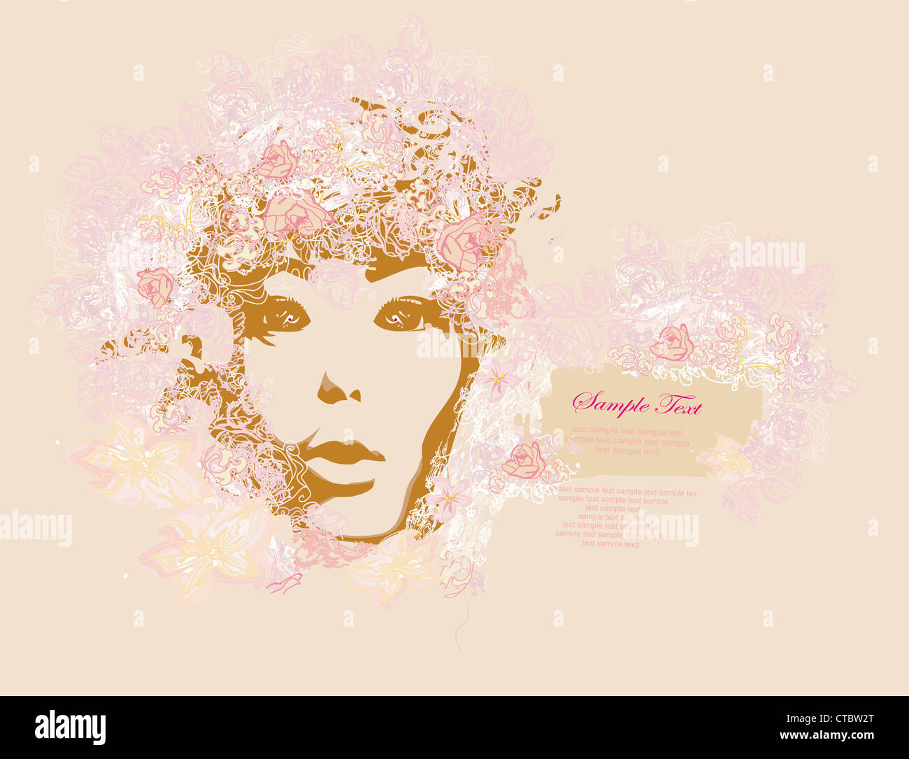 Abstract Beautiful Woman Portrait Stock Photo - Alamy