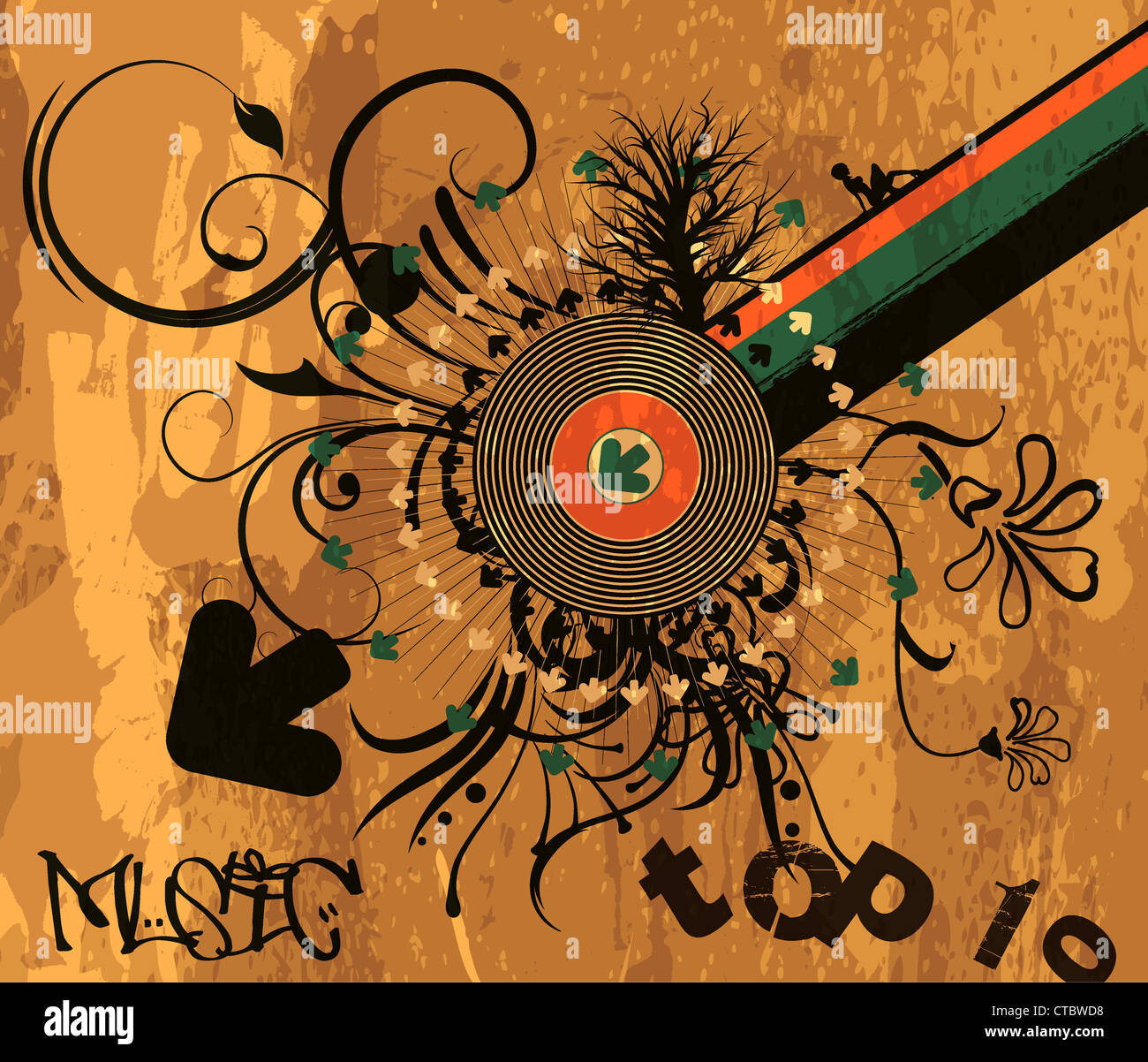 retro urban background vector illustration Stock Photo - Alamy