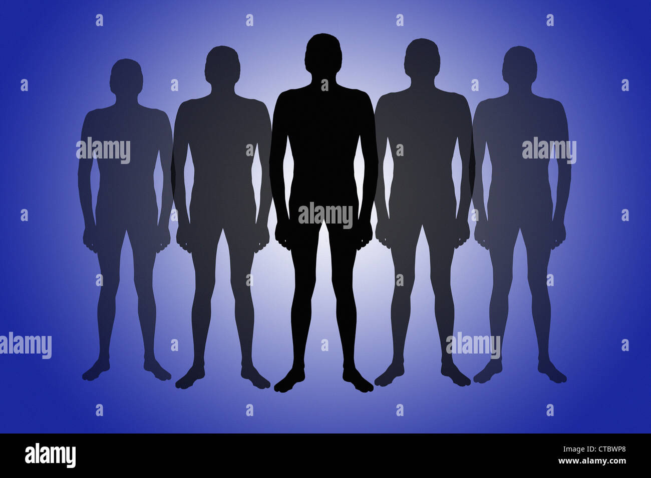 Silhouette of male figures Stock Photo - Alamy