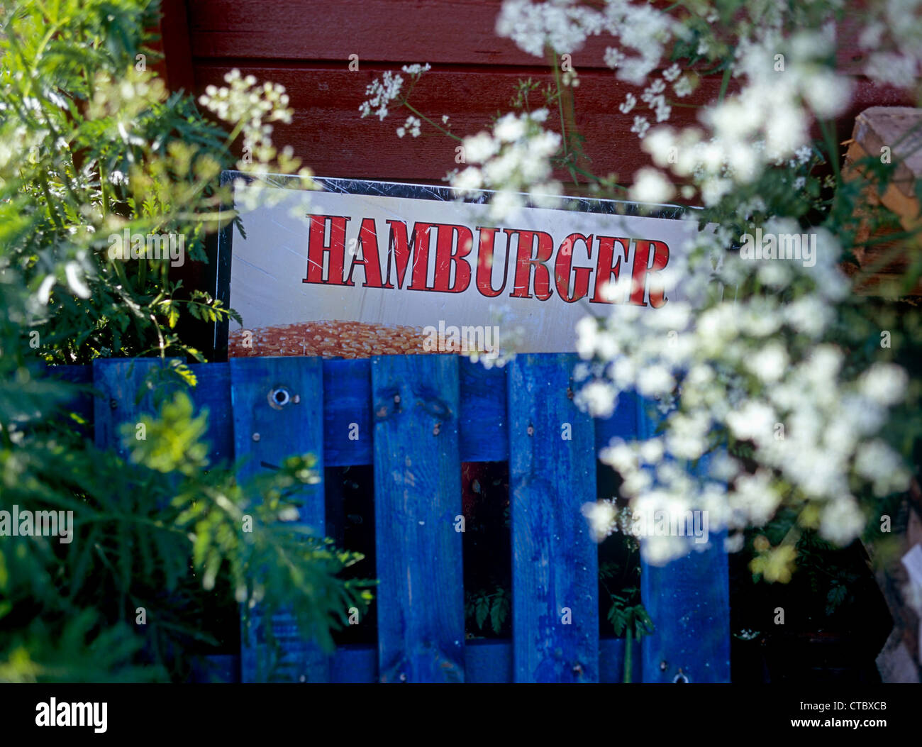 Bodo, Norway, sign saying Hamburger Stock Photo - Alamy