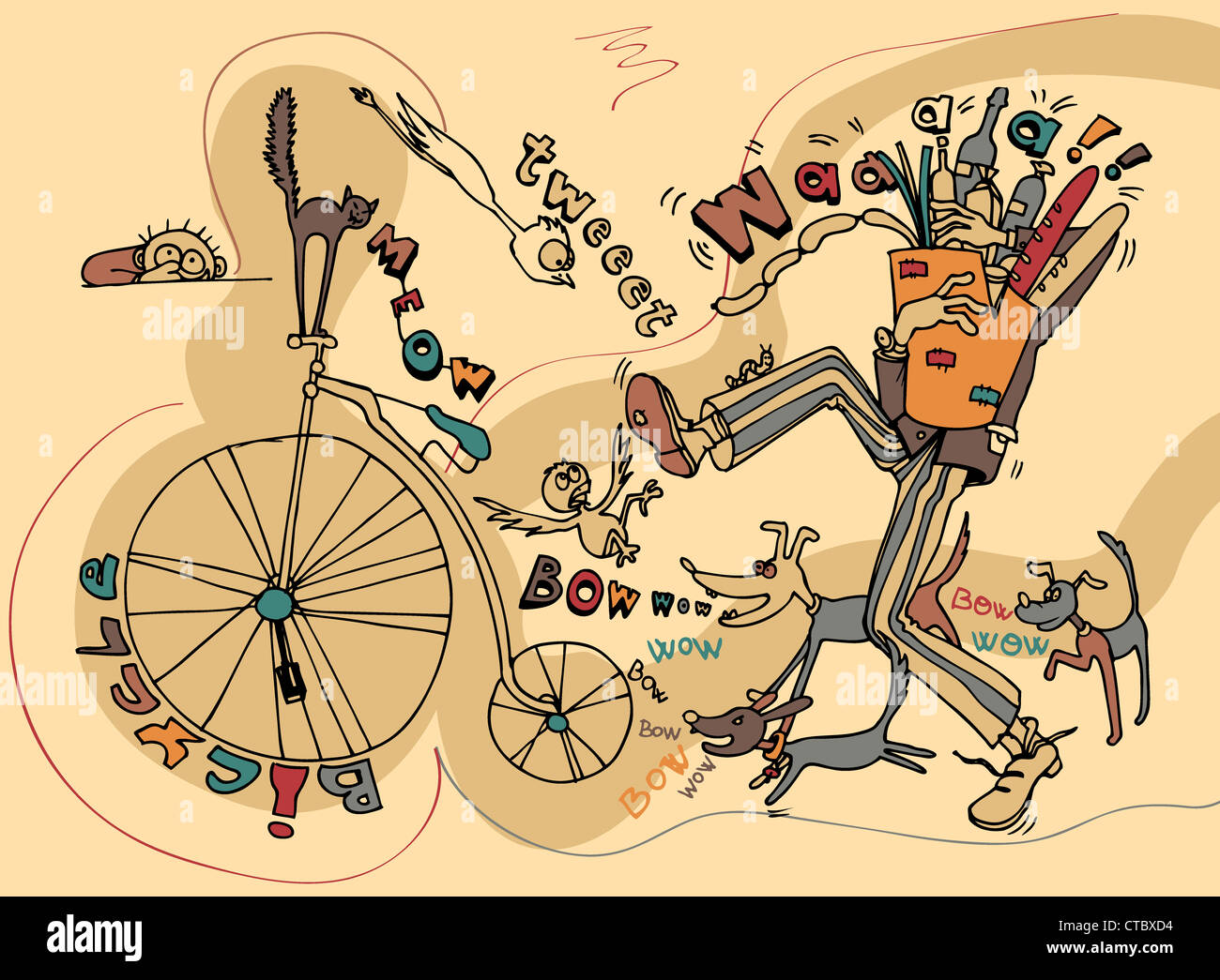 Funny doodles hi-res stock photography and images - Alamy