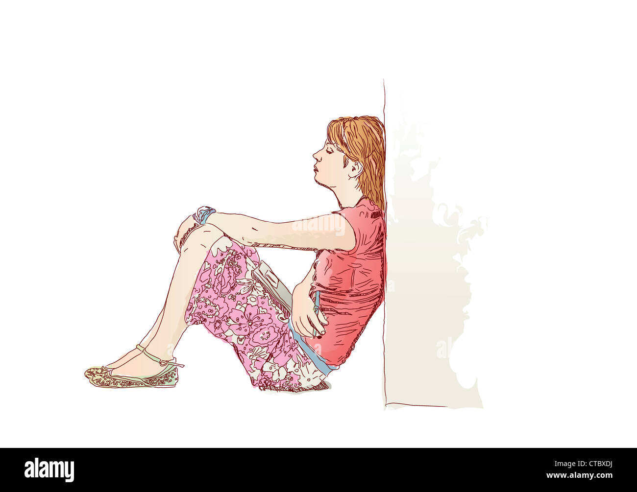 lonely woman Stock Photo - Alamy