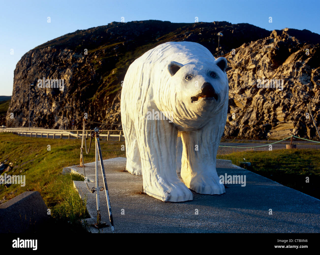 Hammerfest, Norway, Eisbaerskulptur Stock Photo - Alamy