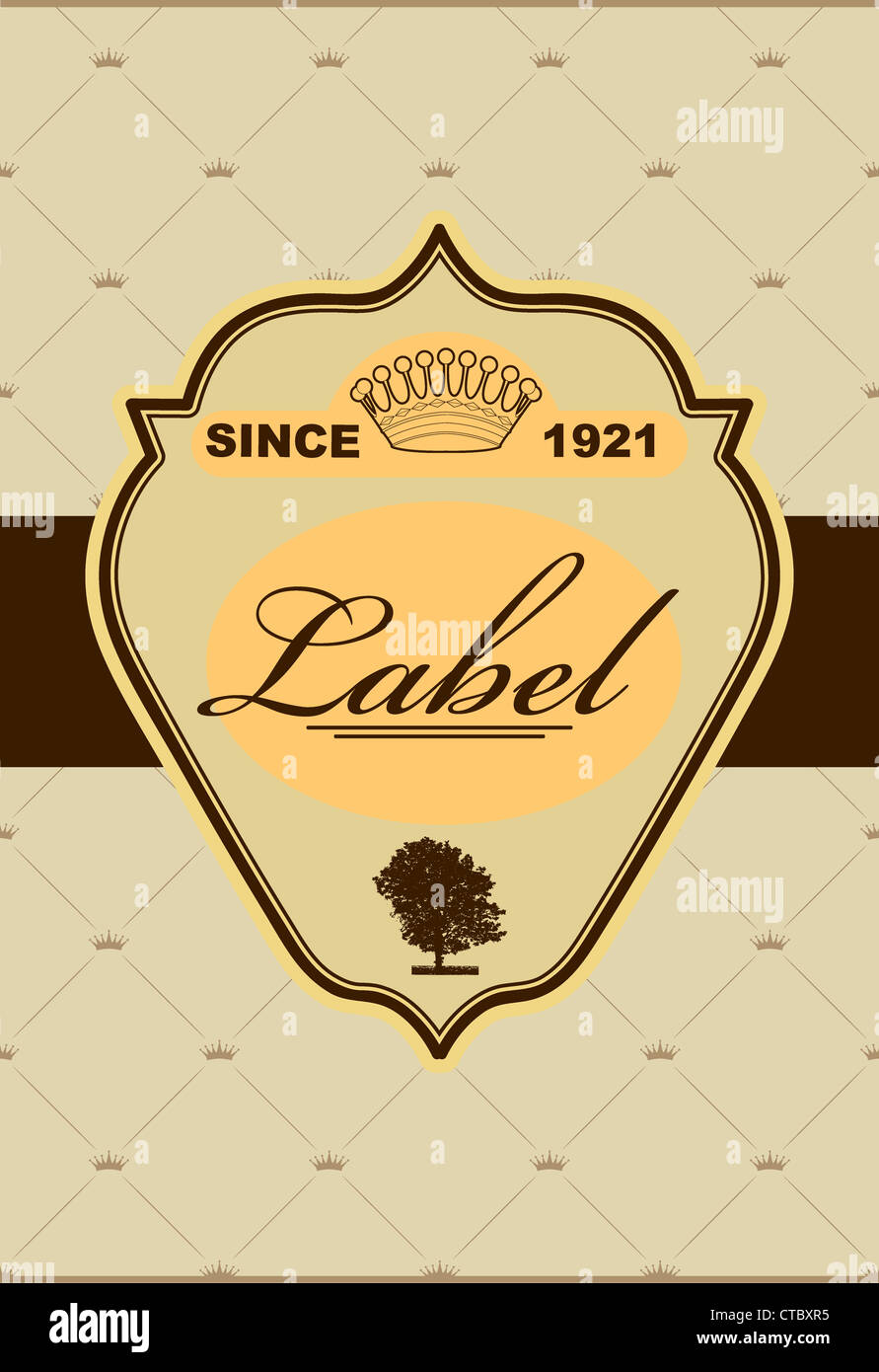vintage label vector illustration Stock Photo - Alamy