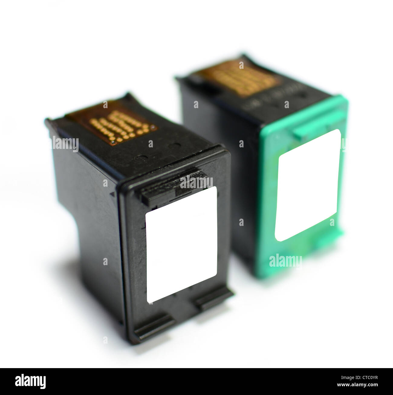 Ink cartridges isolated on white Stock Photo - Alamy