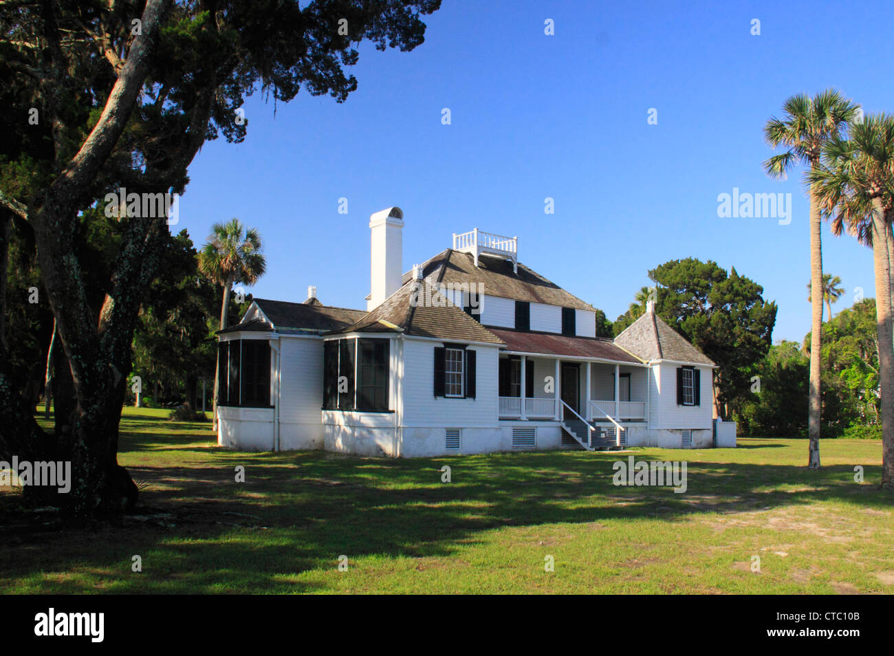 PLANTATION HOUSE, KINGSLEY PLANTATION, THE TIMUCUAN PRESERVE, FORT GEORGE ISLAND, JACKSONVILLE ...