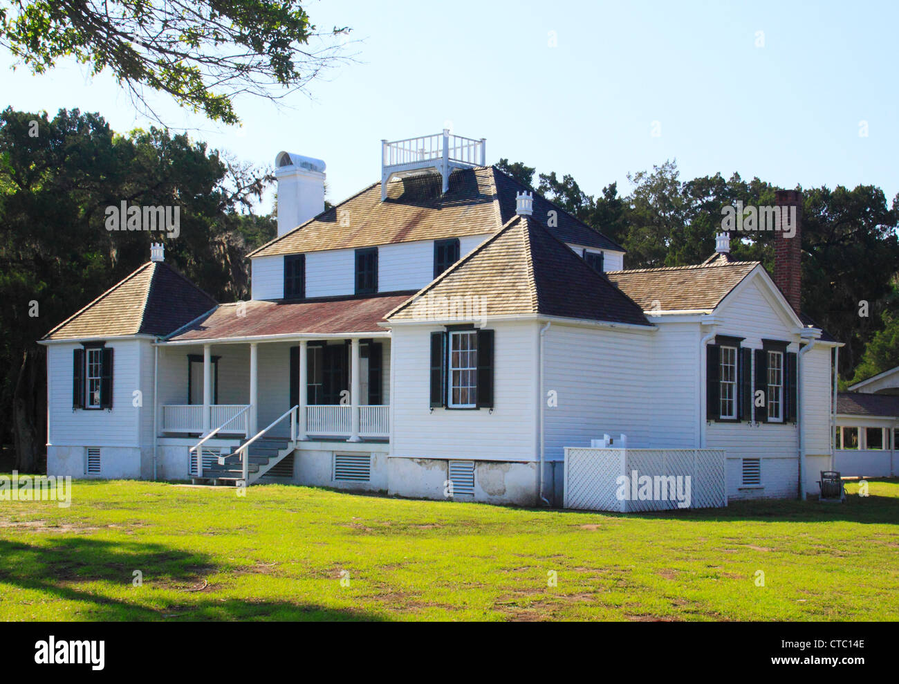 PLANTATION HOUSE, KINGSLEY PLANTATION, THE TIMUCUAN PRESERVE, FORT GEORGE ISLAND, JACKSONVILLE ...