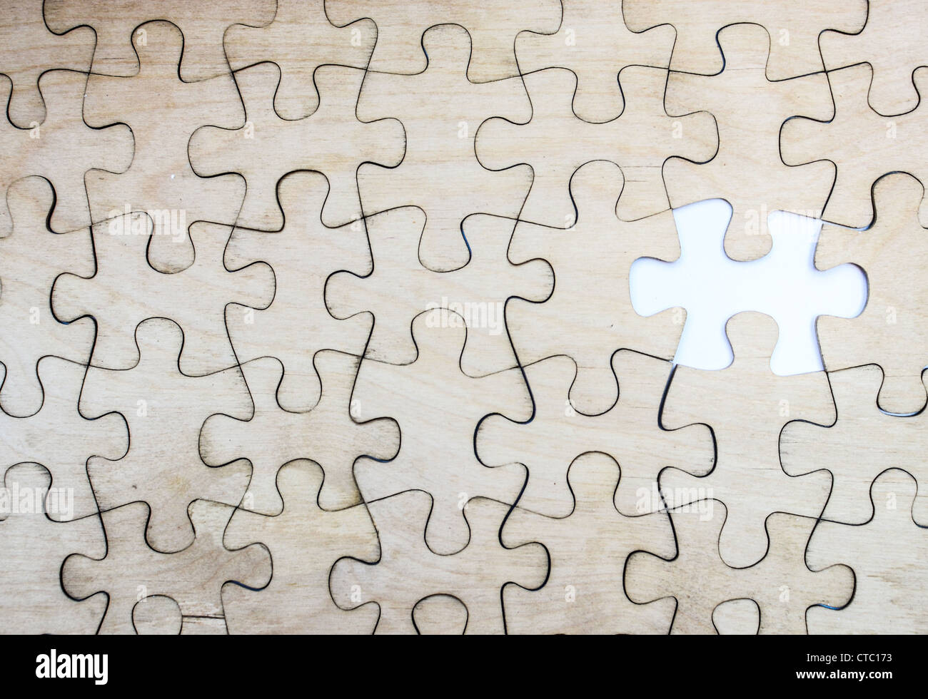 Puzzle with missing piece Stock Photo - Alamy