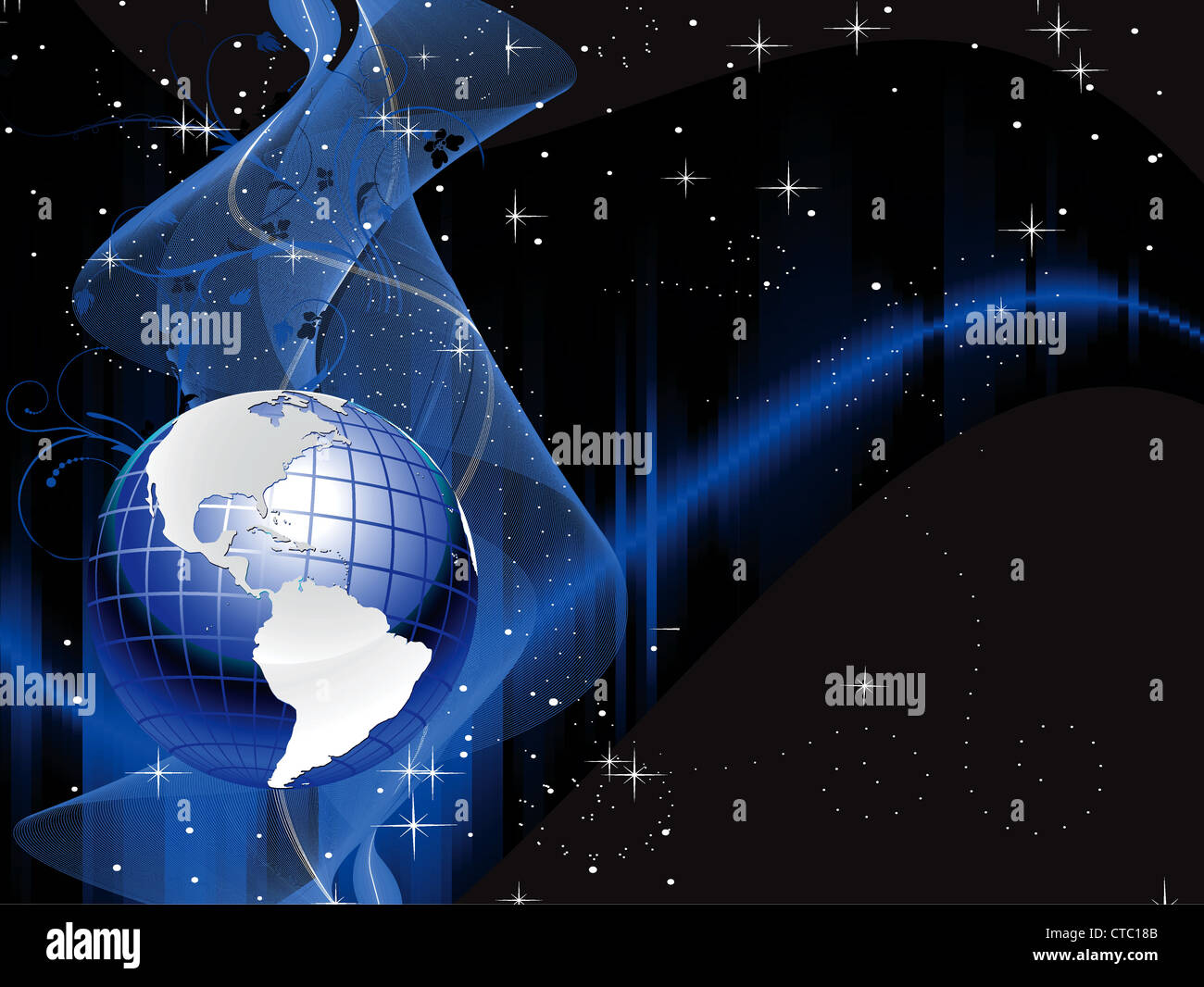 vector abstract background with planet earth Stock Photo - Alamy