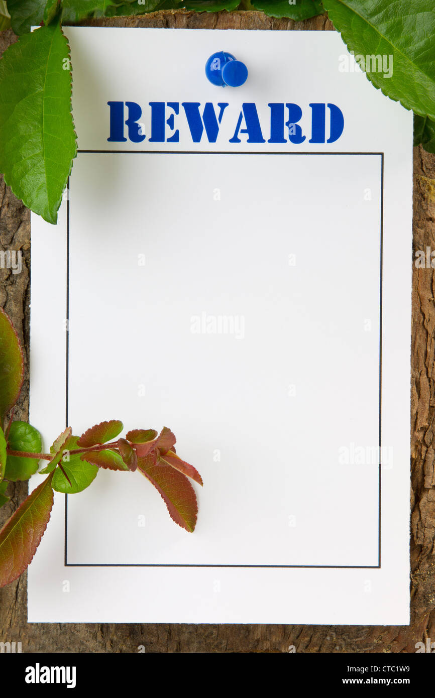 Reward notice hi-res stock photography and images - Alamy