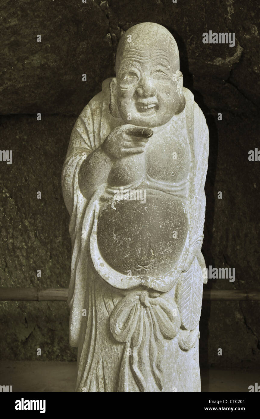 Japanese god Hotei at Jochiji Temple in Kamakura Stock Photo - Alamy