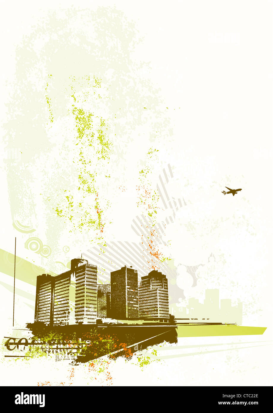 Urban retro abstract background, made in grunge style. Vector ...