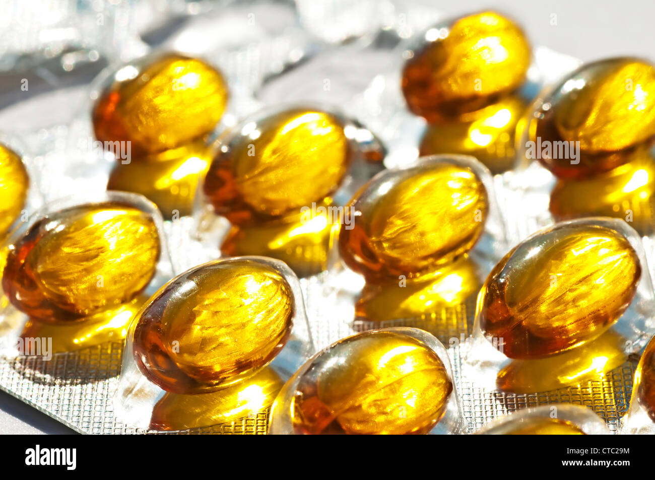 salmon oil pills Stock Photo - Alamy