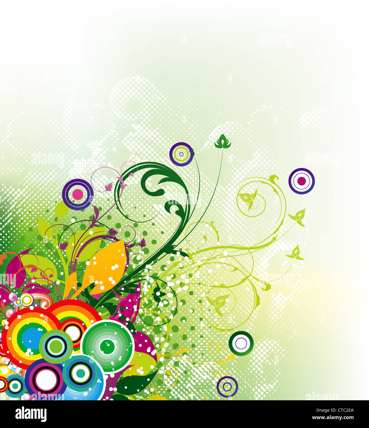 vector abstract background with floral Stock Photo - Alamy