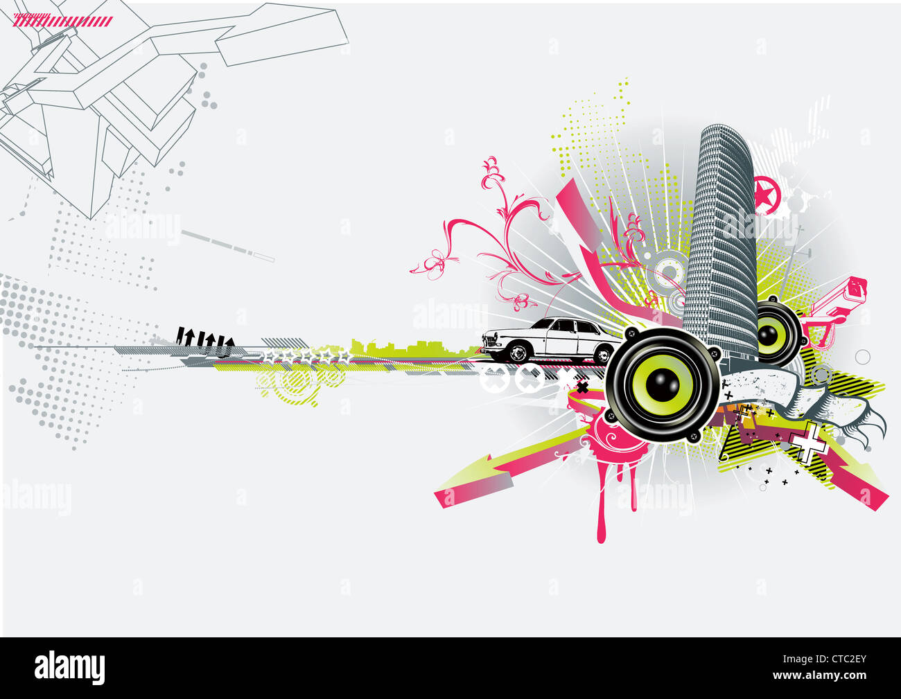 Vector illustration of style urban background Stock Photo - Alamy